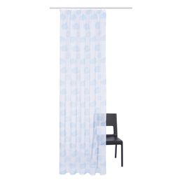 L&uuml;ttenh&uuml;tt Gardine L&Uuml;TTENH&Uuml;TT, B:135cm H:225cm, blau, Voile, Polyester, Kinderzimmer, Gardinen, "Wolke", Kindergardine, einseitig mit Wolken bedruckt,