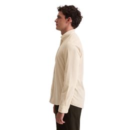 Marc O'Polo MARC O'POLO Herren Langarmhemd "aus reiner Bio-Baumwolle", beige, Gr. M, unifarben, Obermaterial: 100% Baumwolle, Hemden