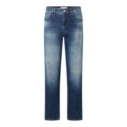 Bequeme Jeans AENGELS "AENGELS Straight", Damen, Gr. 36/30, L&auml;nge 30, mid blau dirty used destroyed, 91% Baumwolle, 6% Polyester, 3% Elasthan, unifarben, normal, Jeans