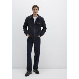 Mavi Herren Langarmhemd "FULL ZIP SHIRT", blau, Gr. S, clean, 59% Polyester, 15% Baumwolle, 13% Viskose, 9% Acryl, 4% Polyamid, Hemden, Premium Jacke