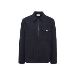 Mavi Herren Langarmhemd "FULL ZIP SHIRT", blau, Gr. M, clean, 59% Polyester, 15% Baumwolle, 13% Viskose, 9% Acryl, 4% Polyamid, Hemden, Premium Jacke