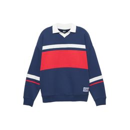 Pull&Bear Pull&bear Sweatshirt 'STWD' Herren Gr&ouml;&szlig;e XL navy / rot / wei&szlig;