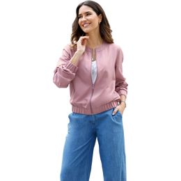 Damen Blousonjacke mit Rei&szlig;verschluss mauve, Gr&ouml;&szlig;e 48