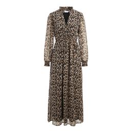 Vila Kleid 'VIFALIA Damen Gr&ouml;&szlig;e 46 beige / hellbraun / schwarz Winterkleid