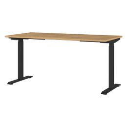 Tchibo - H&ouml;henverstellbarer Schreibtisch &raquo;Lissabon&laquo; - 160x80x120cm - schwarz - Holz / Metall