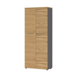 Tchibo - Aktenschrank &raquo;Agenda&laquo; - 80x40x197cm - braun - Holz / Metall / Kunststoff