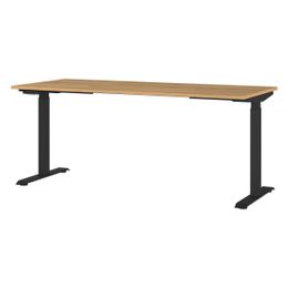 Tchibo - H&ouml;henverstellbarer Schreibtisch &raquo;Lissabon&laquo; - 180x80x120cm - schwarz - Holz / Metall