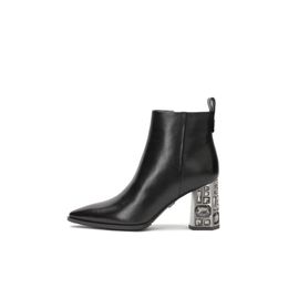 Kazar Stiefelette Damen Gr&ouml;&szlig;e 41 schwarz / silber Winterschuhe