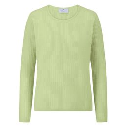 Peter Hahn - Rundhals-Pullover mit 1/1-Arm, gr&uuml;n, Gr. 42 / M - Kaschmir
