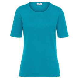 Peter Hahn - Rundhals-Pullover aus Seide mit Kaschmir, t&uuml;rkis, Gr. 42 / M - Seide