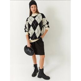 Bianco Lucci Pullover Damen Gr&ouml;&szlig;e S/L schwarz / wei&szlig;