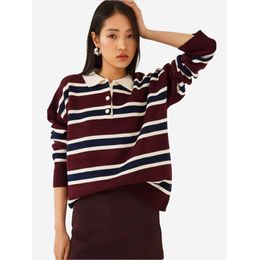 Bianco Lucci Pullover Damen Gr&ouml;&szlig;e S/L navy / bordeaux / wei&szlig;