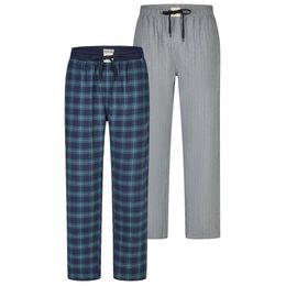 Phil & Co. Berlin Pyjamahose 'Flanell' Herren Gr&ouml;&szlig;e XL blau