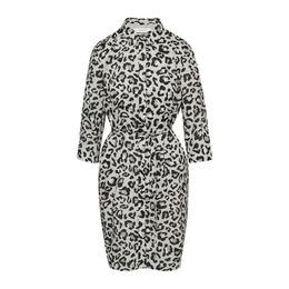 comma, Comma Casual Identity Kleid Damen Gr&ouml;&szlig;e 44 taupe / hellgrau / schwarz Sommerkleid