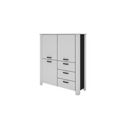 by Living Highboard wei&szlig; Ma&szlig;e (cm): B: 120 H: 137 &raquo; M&ouml;bel Kraft