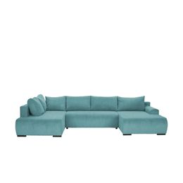Smart Wohnlandschaft Nelly t&uuml;rkis/petrol Ma&szlig;e (cm): B: 345 H: 85 T: 202.0 Sofas > Sofas nach Material > Stoffsofas &raquo; Sofa DE