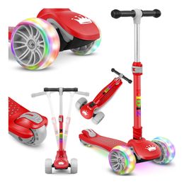 Kidiz&reg; Roller Kinder Scooter X-Pro2 Dreiradscooter mit PU LED Leuchtenden R&auml;der Kinderroller faltbar Tret-Roller h&ouml;henverstellbarer Cityroller Kinderscooter f&uuml;r Jungen M&auml;dchen 3-12 Jahre