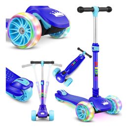 Kidiz&reg; Roller Kinder Scooter X-Pro2 Dreiradscooter mit PU LED Leuchtenden R&auml;der Kinderroller faltbar Tret-Roller h&ouml;henverstellbarer Cityroller Kinderscooter f&uuml;r Jungen M&auml;dchen 3-12 Jahre