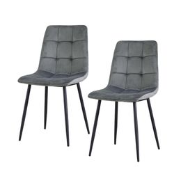 HTI-Living Stuhl Mesa Velvet Grau