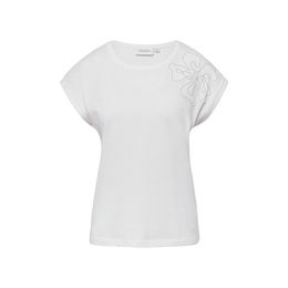 comma, Comma Casual Identity T-Shirt Damen Gr&ouml;&szlig;e XL silber / wei&szlig;