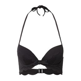 Hunkemöller Hunkemöller Vorgeformtes Push-up Bügel-Bikinitop Scallop Cup A - E Damen Größe 95 schwarz