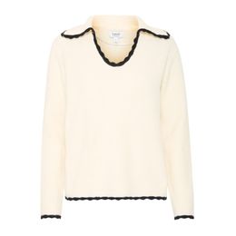 B.Young Pullover 'Ninna' Damen Gr&ouml;&szlig;e L creme / schwarz