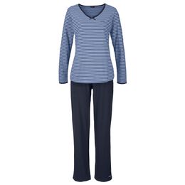 H.I.S. H.I.S Pyjama Damen Gr&ouml;&szlig;e XXL blau Winterkleid