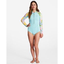 Billabong Neoprenanzug 'Salty Dayz' Damen Gr&ouml;&szlig;e XXS aqua / gelb / gr&uuml;n / rosa