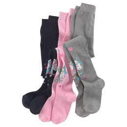 H.I.S. H.I.S Strumpfhosen M&auml;dchen Gr&ouml;&szlig;e 116/122 navy / grau / rosa