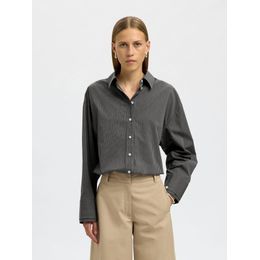 Selected Bluse Damen Gr&ouml;&szlig;e M grau / schwarz