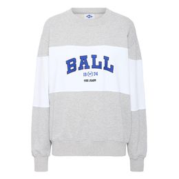 Ball Sweatshirt 'Montana' Damen Gr&ouml;&szlig;e XL blau / graumeliert / wei&szlig;
