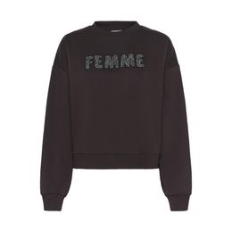 Kaffe Sweatshirt 'Alise ' Damen Gr&ouml;&szlig;e S mokka / silber