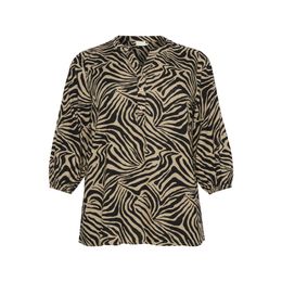 Kaffe Curve Bluse 'Mille' Damen Gr&ouml;&szlig;e 5XL dunkelbeige / schwarz
