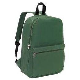 Rucksack klein Dunkelgr&uuml;n 30x10,5x39,5 cm &ndash; Mini Rucks&auml;cke f&uuml;r Damen Rei&szlig;verschluss-Hauptfach gepolsterte Schultergurte