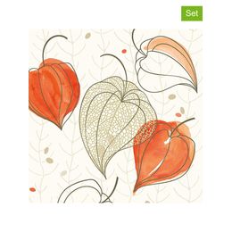 PPD 2er-Set: Servietten "Autumn Shine" in Beige/ Orange - 2x 20 Stück - 50% |
