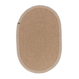 ABERTO DESIGN Baumwoll-Teppich in Beige - 74% | Größe 50x80 cm |