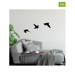 ABERTO DESIGN 3er-Set: Wanddekore "Birds" - 72% | Wanddekoration