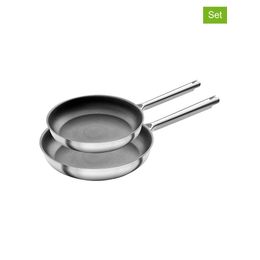 Zwilling 2er-Set: Bratpfannen ''TrueFlow'' in Silber - 50% | Kochgeschirr
