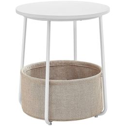 Songmics Beistelltisch in Weiß/ Beige - (H)45 x Ø 50 cm - 11% | Tische