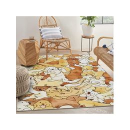 ABERTO DESIGN Kurzflor-Teppich in Hellbraun/ Weiß - 74% | Größe 160x230 cm |