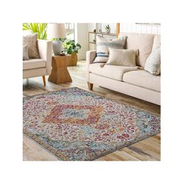 ABERTO DESIGN Kurzflor-Teppich in Bunt - 74% | Größe 140x220 cm |