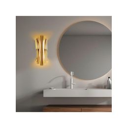 ABERTO DESIGN Wandleuchte in Gold - (B)17 x (H)48 cm - 71% | Wandleuchten