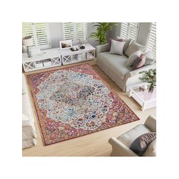 ABERTO DESIGN Kurzflor-Teppich in Bunt - 75% | Größe 80x200 cm |