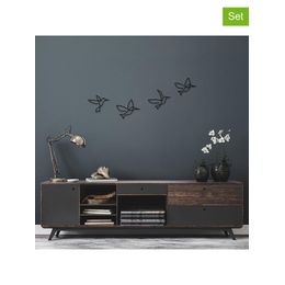 ABERTO DESIGN 4er-Set: Wanddekore "Birds" - 73% | Wanddekoration
