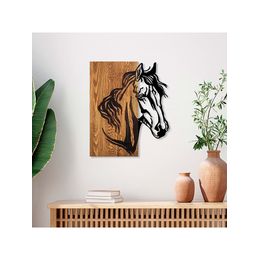 ABERTO DESIGN Wanddekor "Horse" - (B)48 x (H)58 cm - 74% | Wanddekoration