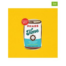 PPD 2er-Set: Servietten "Share Time" in Gelb/ Mint - 2x 20 Stück - 37% |