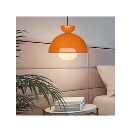 ABERTO DESIGN Hängeleuchte in Orange - (H)15 x Ø 25 cm - 74% | Haengeleuchten-deckenleuchten