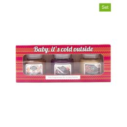 Candle Brothers 3er-Set: Duftkerzen "Baby it's cold outside" in Bunt - 3x 85 g - 29% | Kerzen-vasen