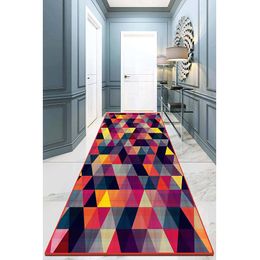 ABERTO DESIGN Kurzflor-Läufer in Bunt - 75% | Größe 80x300 cm |