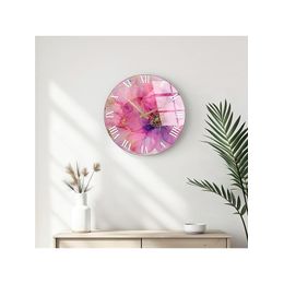 ABERTO DESIGN Wanduhr in Pink - Ø 40 cm - 74% | Wanddekoration